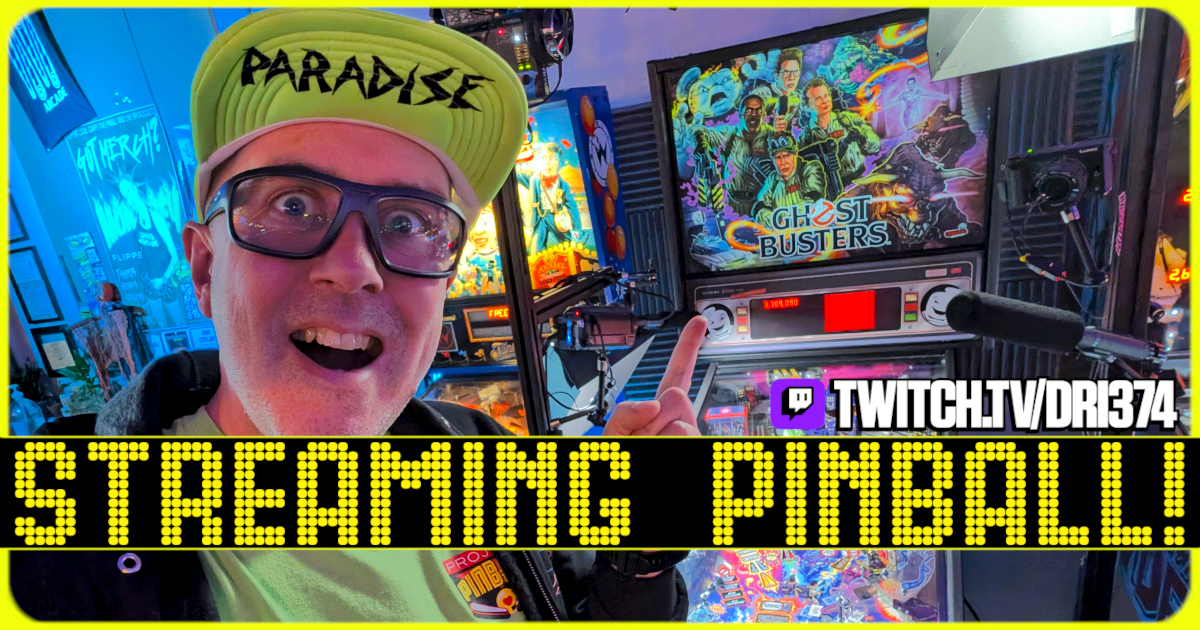 GEAR FOR PINBALL AND ARCADE STREAMING - DRI374 LIVE PINBALL STREAMING